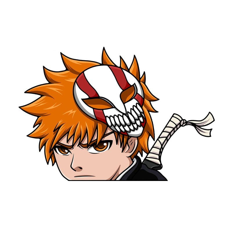 Bleach 'Young Ichigo Kurosaki | Serious' Vinyl Car Peeker Sticker ...